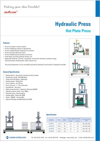 Hydraulic press catalog-ilshinautoclave | PDF