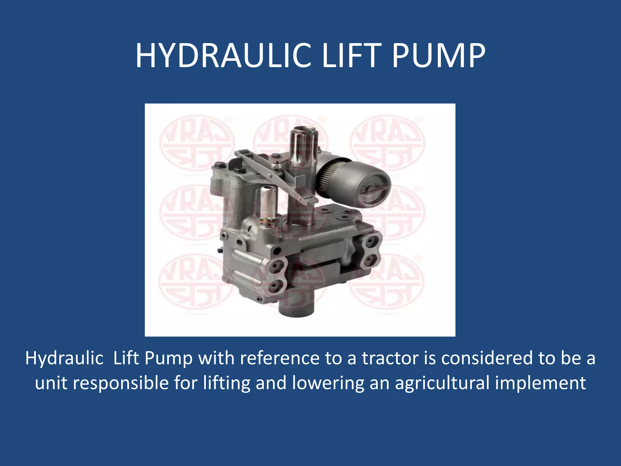 Hydraulic lift pump | PPTX