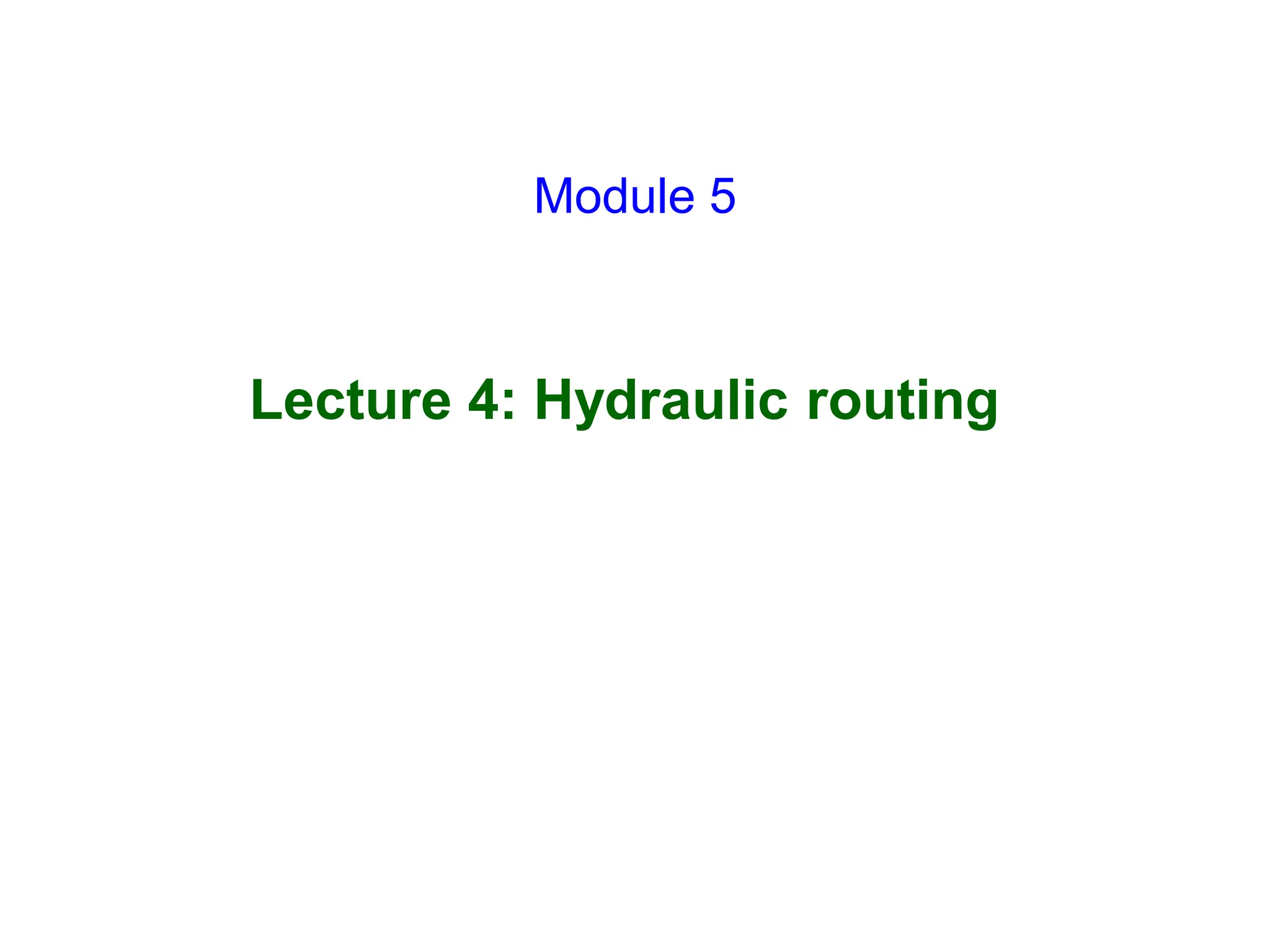 Hydraulic Routing.pdf ndeuofeufoehufheuhf | PDF
