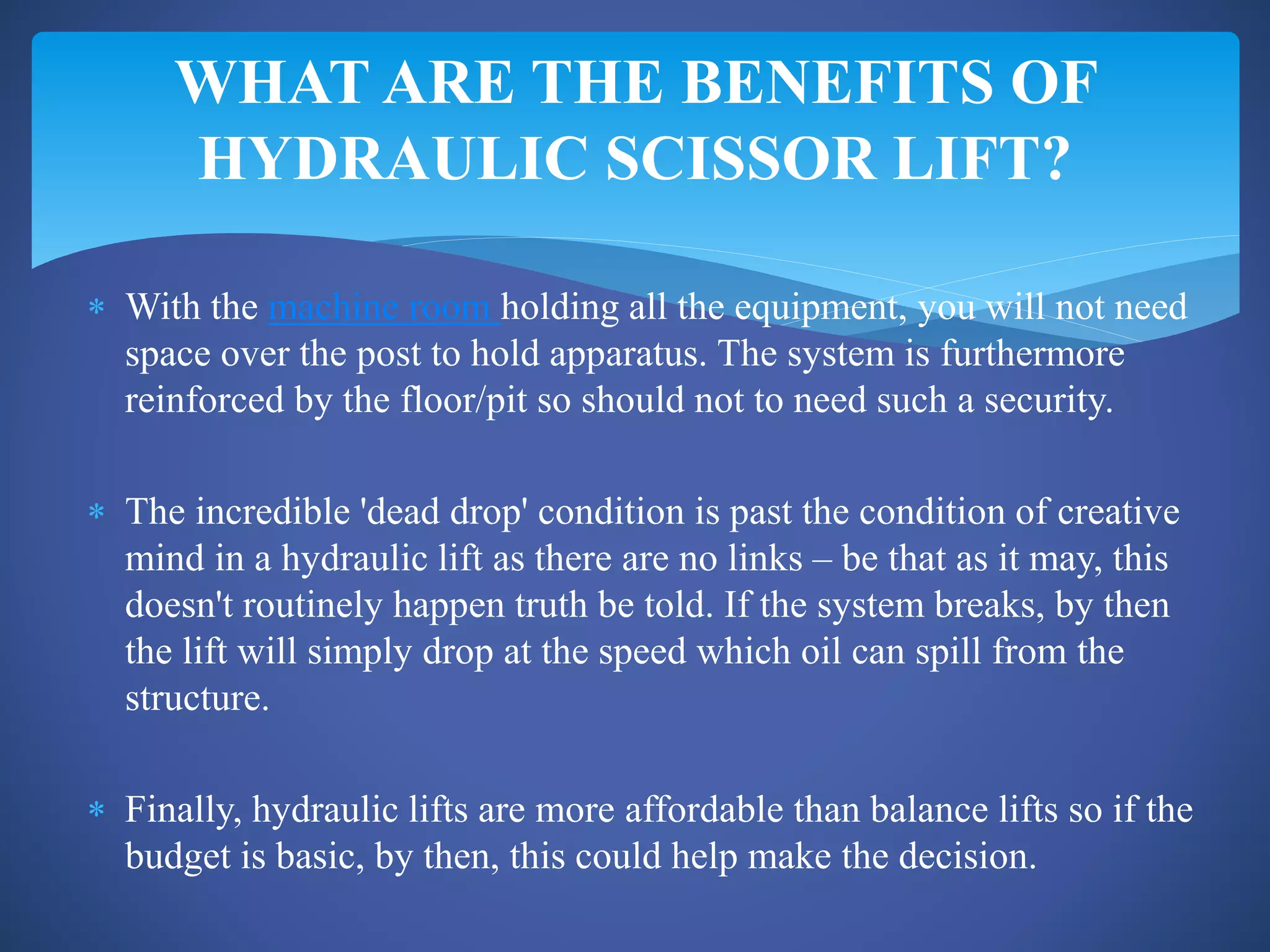 Hydraulic scissor lift | PPTX