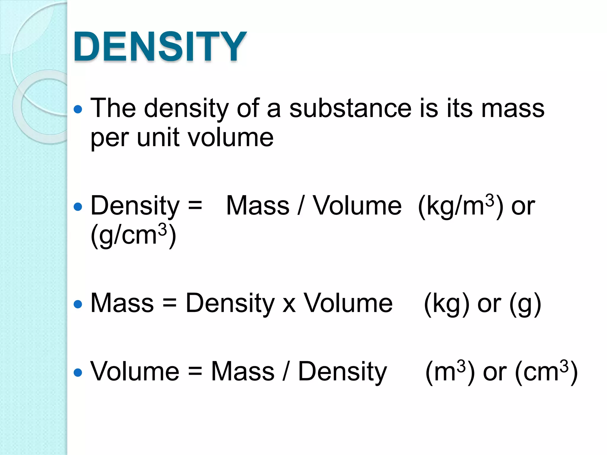 HYDRAULICS Density & Relative Density + Que.ppt