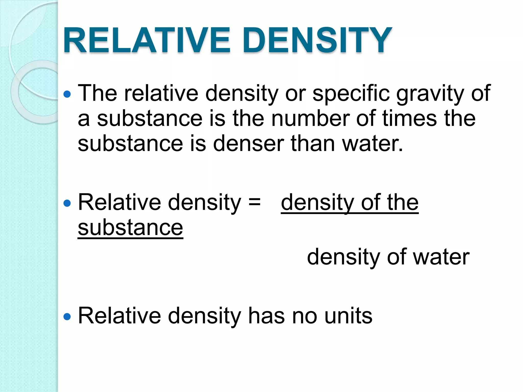 HYDRAULICS Density & Relative Density + Que.ppt