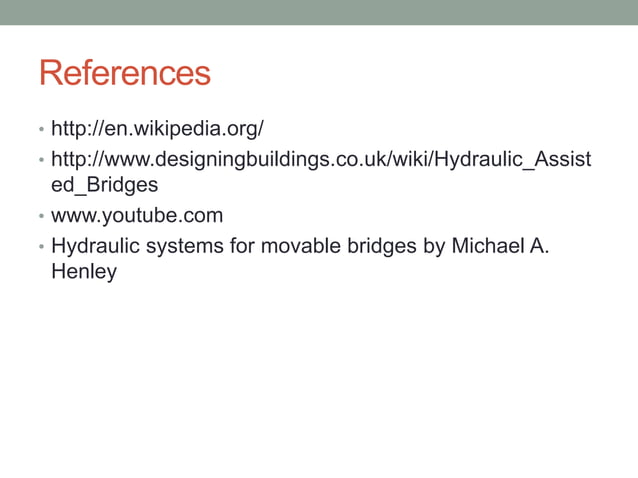 Hydraulic assisted bridges | PPTX | Civil Engineering Industry | Industries