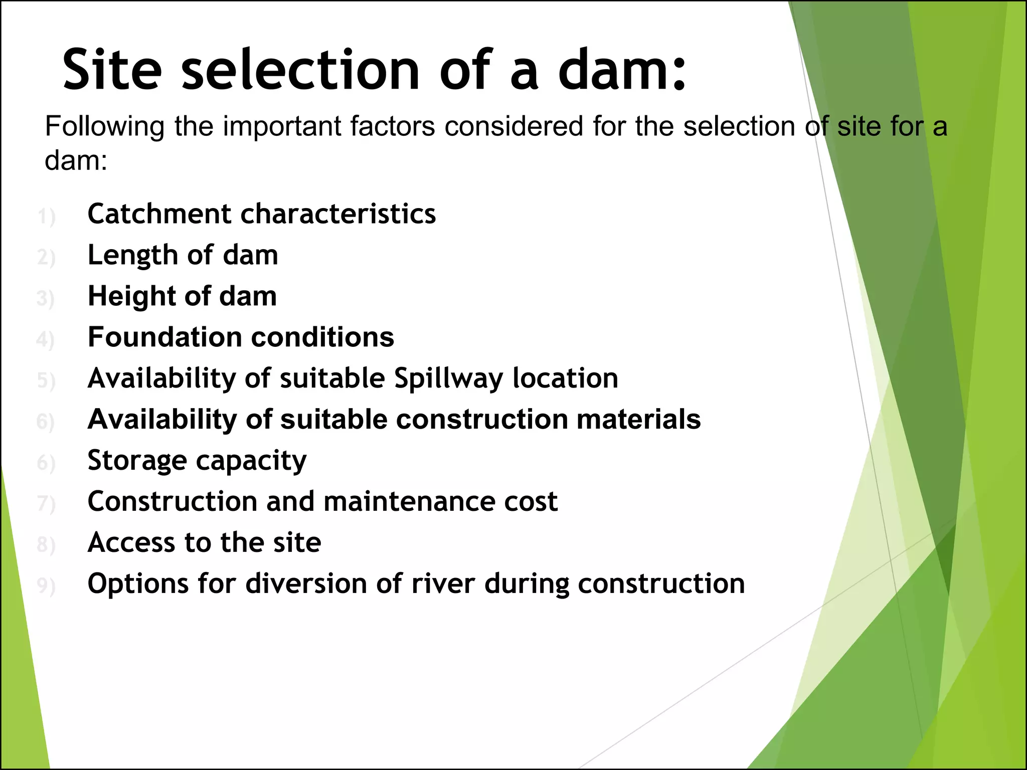 Dams and Reservoirs -Hydraulics engineering | PDF