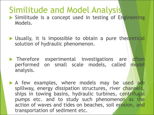 Similitude and Dimensional Analysis -Hydraulics engineering | PDF ...