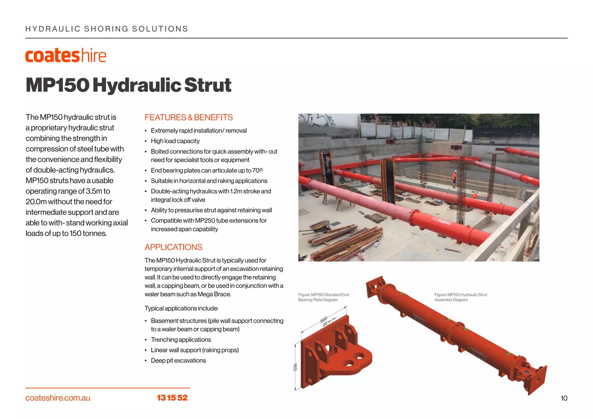 Coates Hire Engineering Solutions - Hydraulic Shoring Solutions | PDF