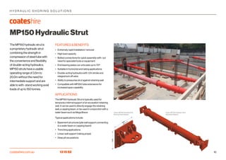 Coates Hire Engineering Solutions - Hydraulic Shoring Solutions | PDF