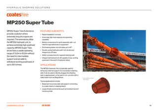 Coates Hire Engineering Solutions - Hydraulic Shoring Solutions | PDF