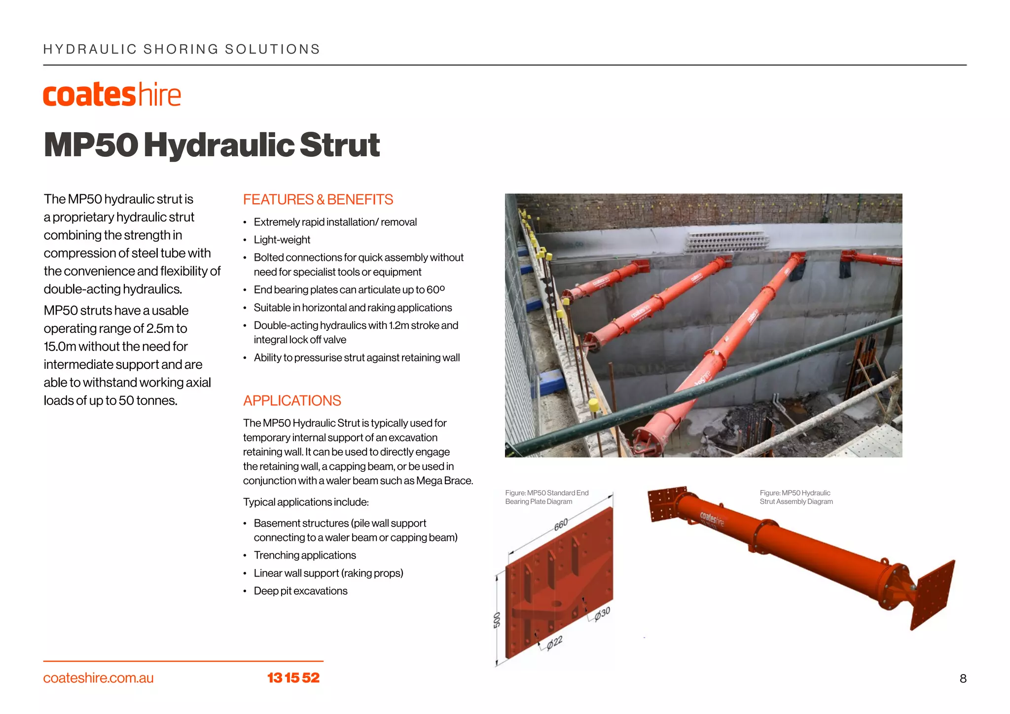 Coates Hire Engineering Solutions - Hydraulic Shoring Solutions | PDF