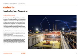 Coates Hire Engineering Solutions - Hydraulic Shoring Solutions | PPT