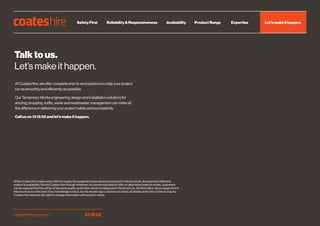 Coates Hire Engineering Solutions - Hydraulic Shoring Solutions | PPT