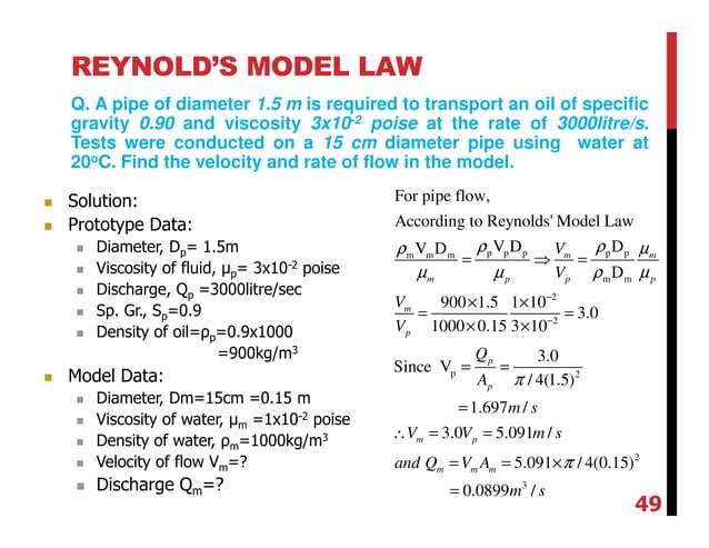 Hydraulic similitude and model analysis | PDF | Physics | Science