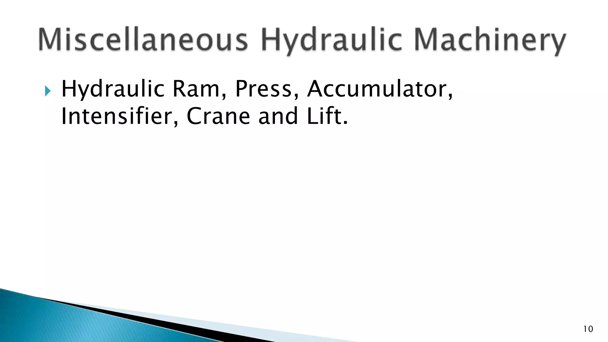 Applied Hydraulics Introduction | PPTX