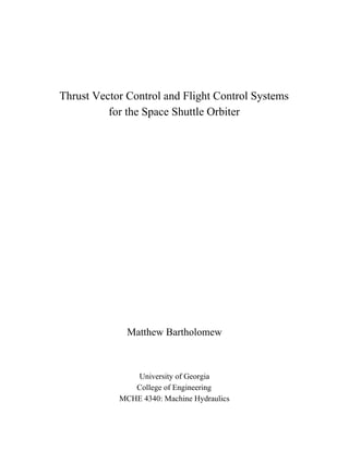 Thrust Vector Control and Flight Control Systems for the Space Shuttle ...