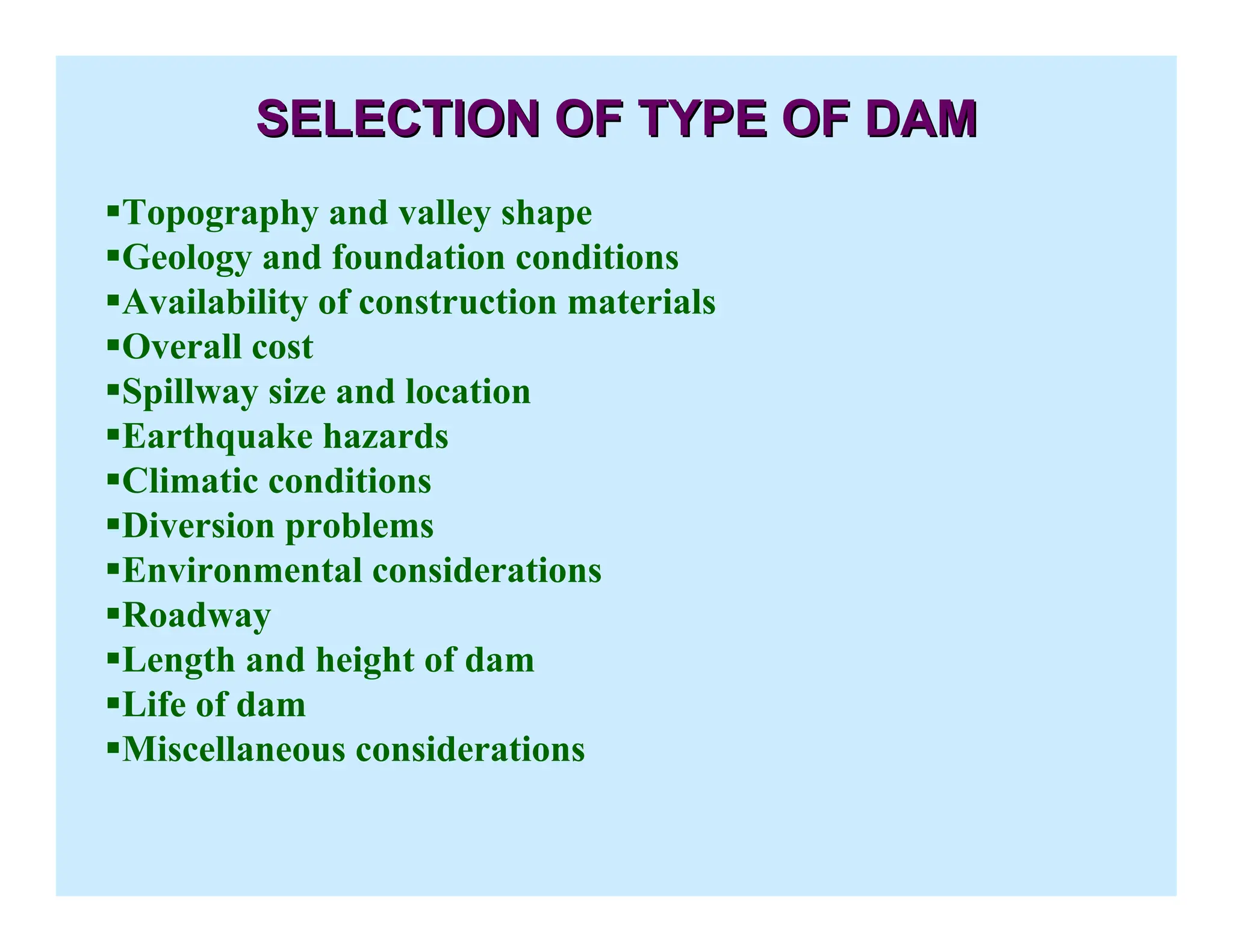 Hydraulics Structures-Dams selection.pdf