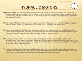 Hydraulics training | PPTX