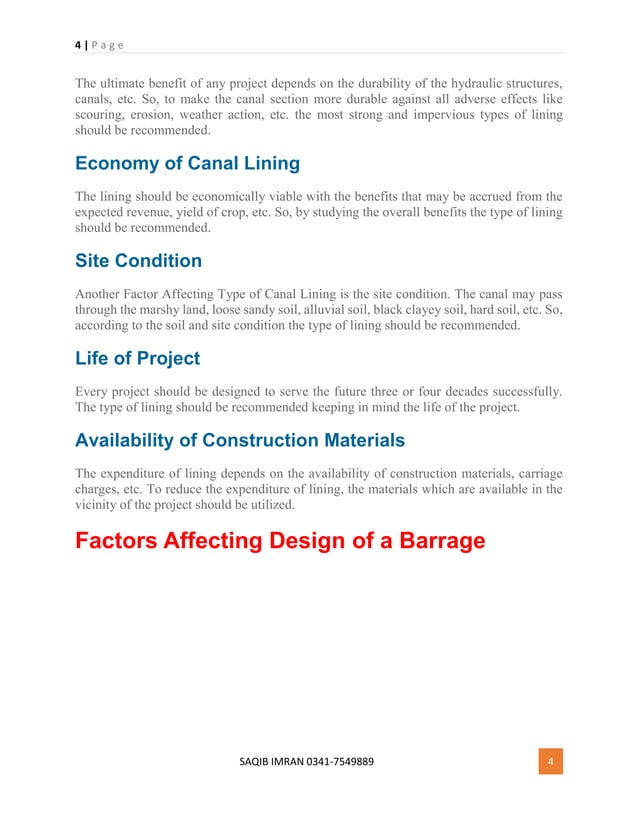 Hydraulic structures pdf | PDF