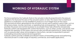 HYDRAULIC SYSTEM.pdf for machines and mechanics | PDF