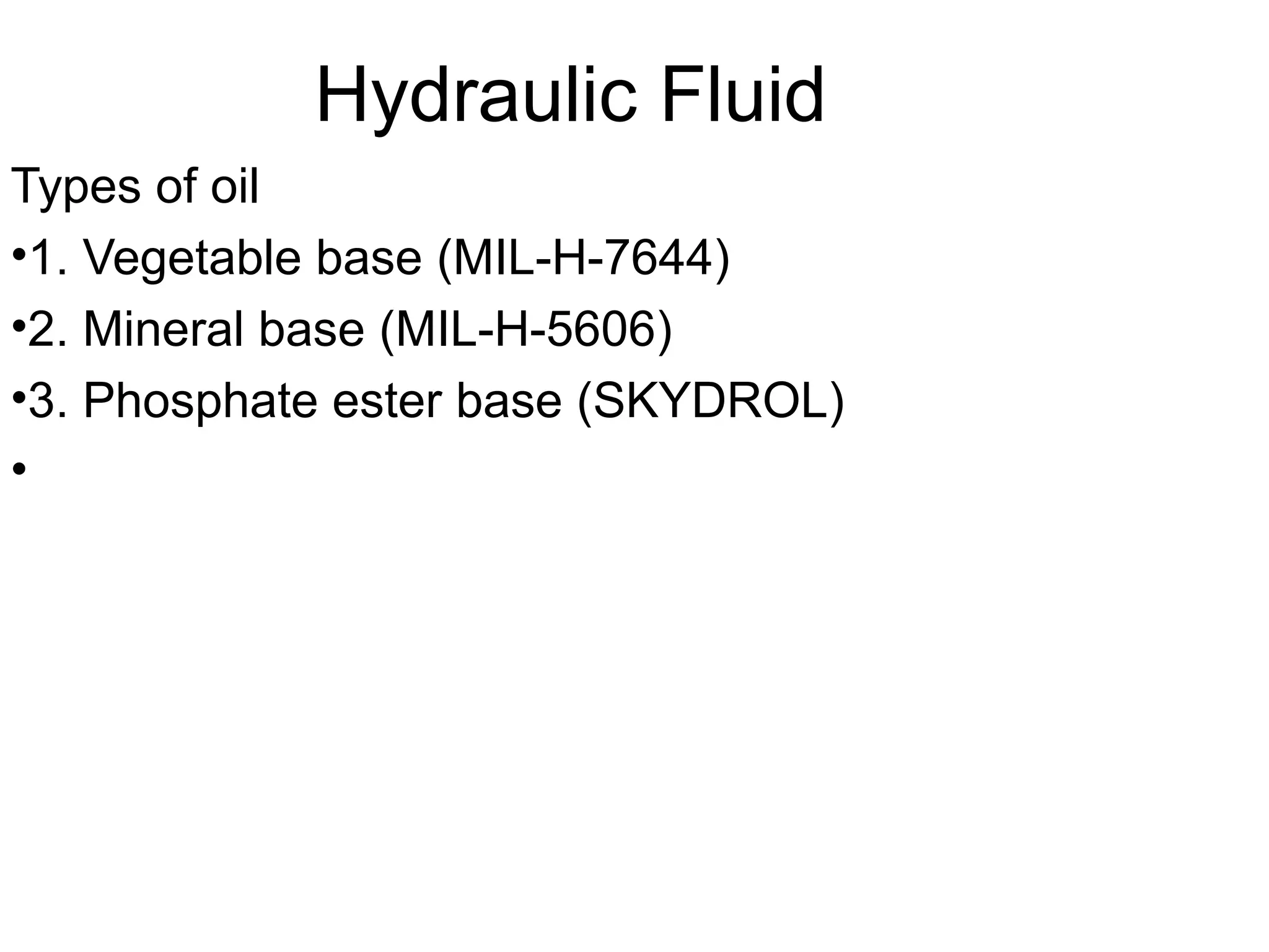 Hydraulic system of aircrafts | PPT