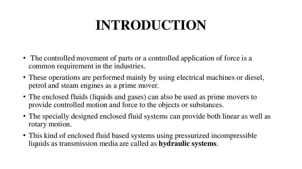 Hydraulic Contol System
