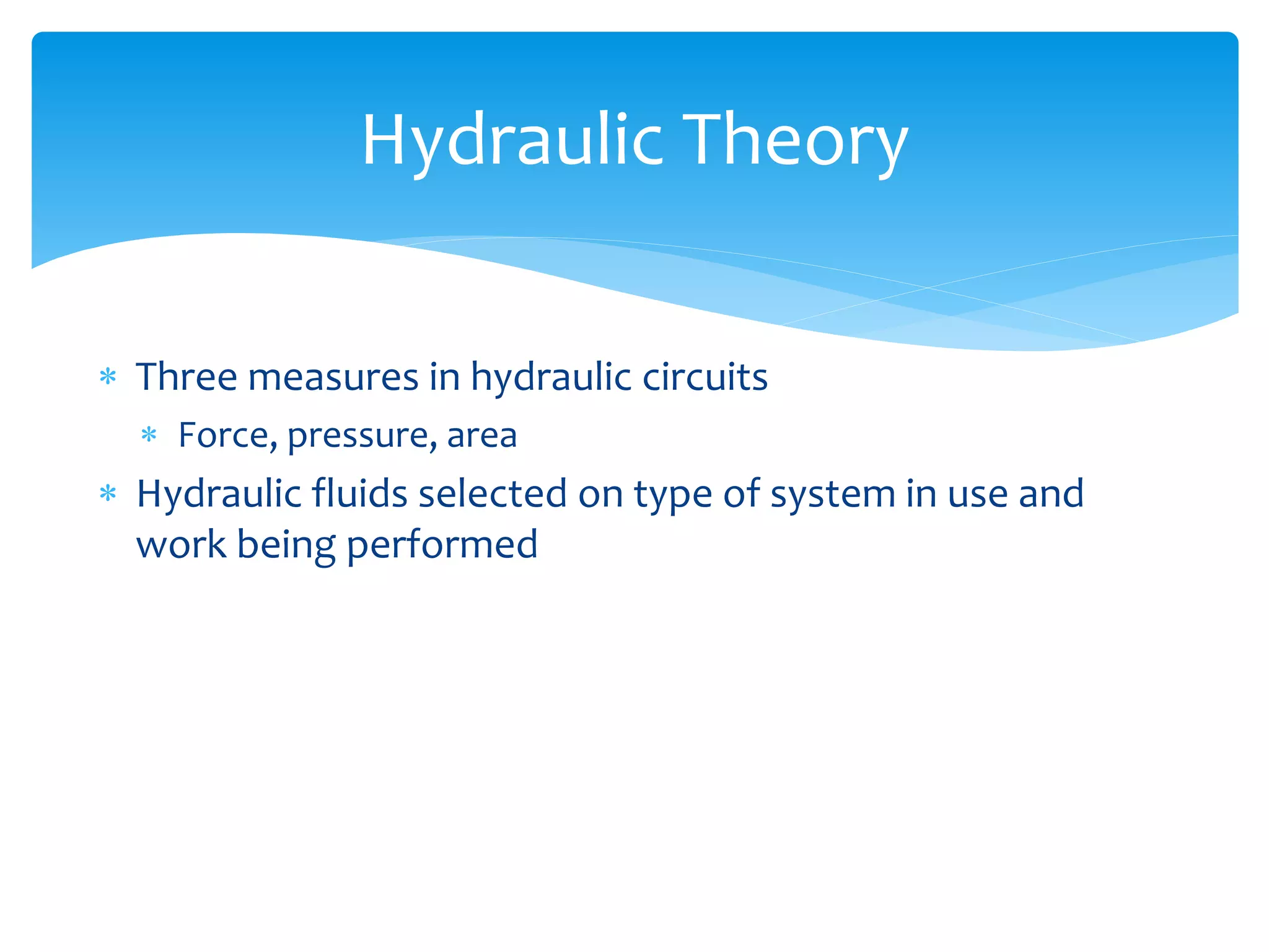 Hydraulic theory | PPTX