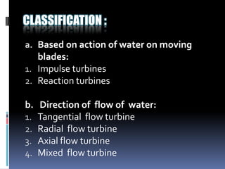 Hydraulic turbines | PPTX