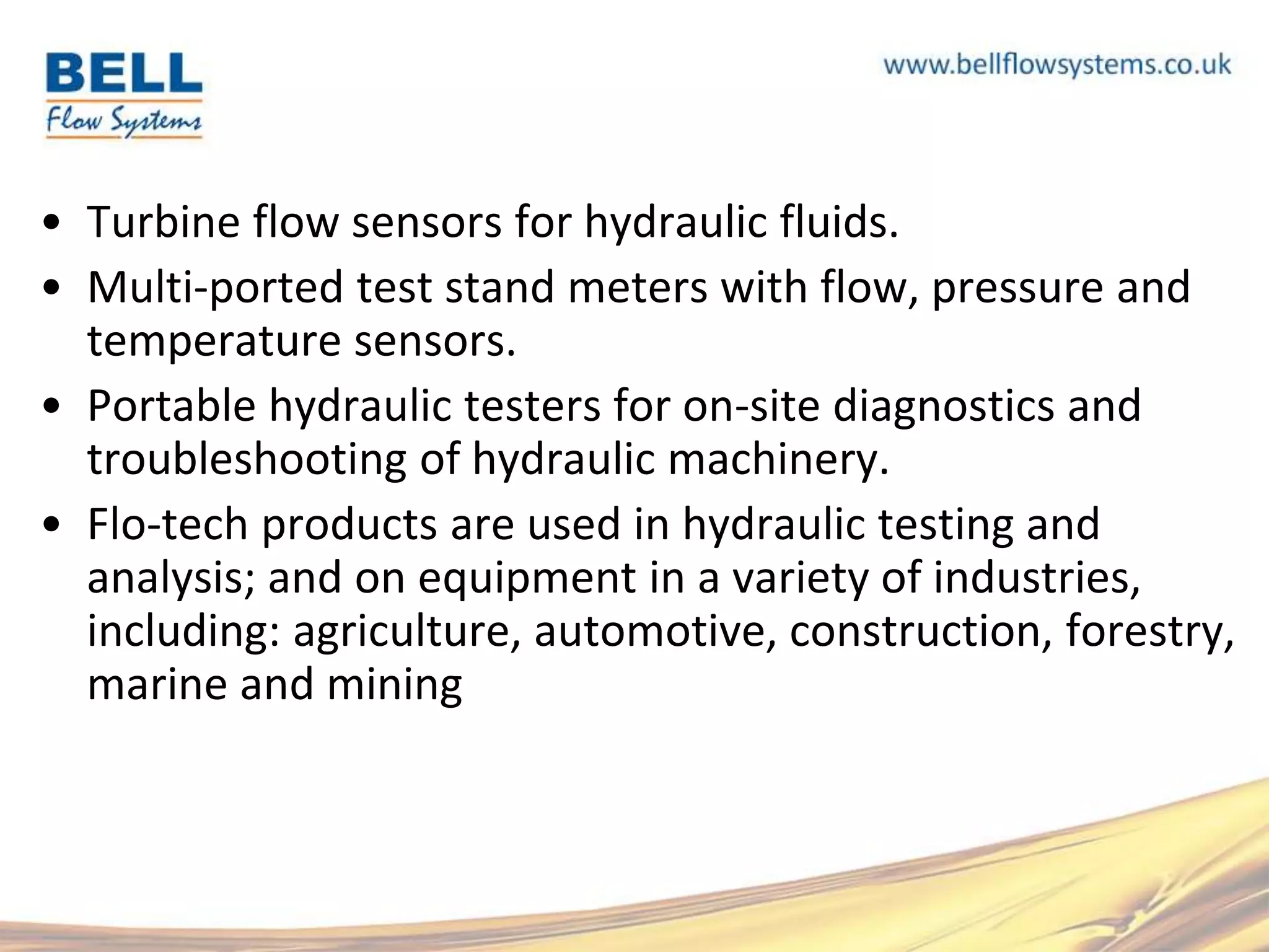 Hydraulic Turbine Flow Meters (flo-tech) | PPTX