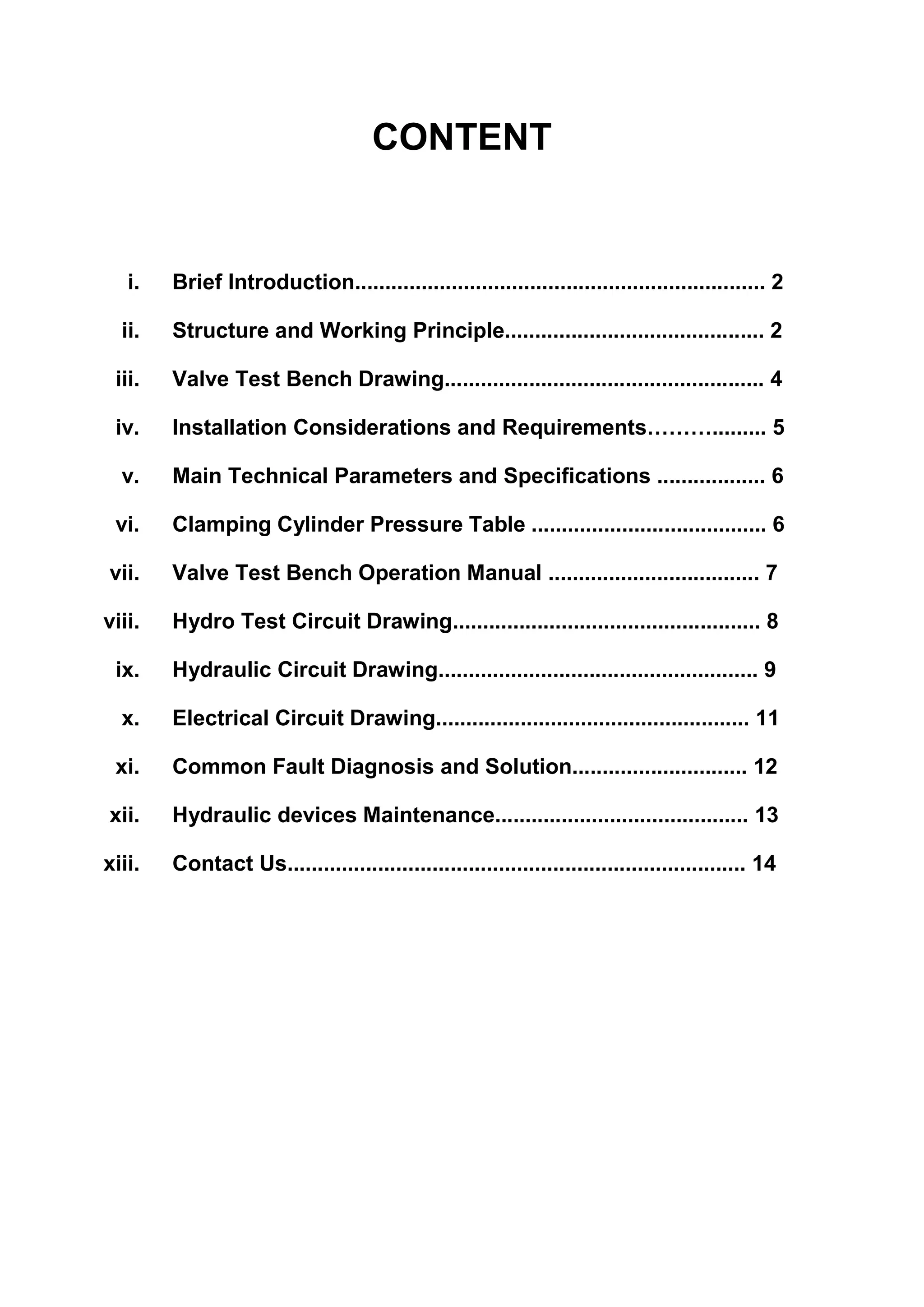Hydraulic valve test benches | PDF