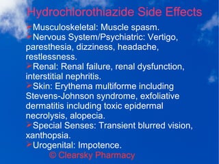 Hydrazide (Hydrochlorothiazide Tablets) | PPT