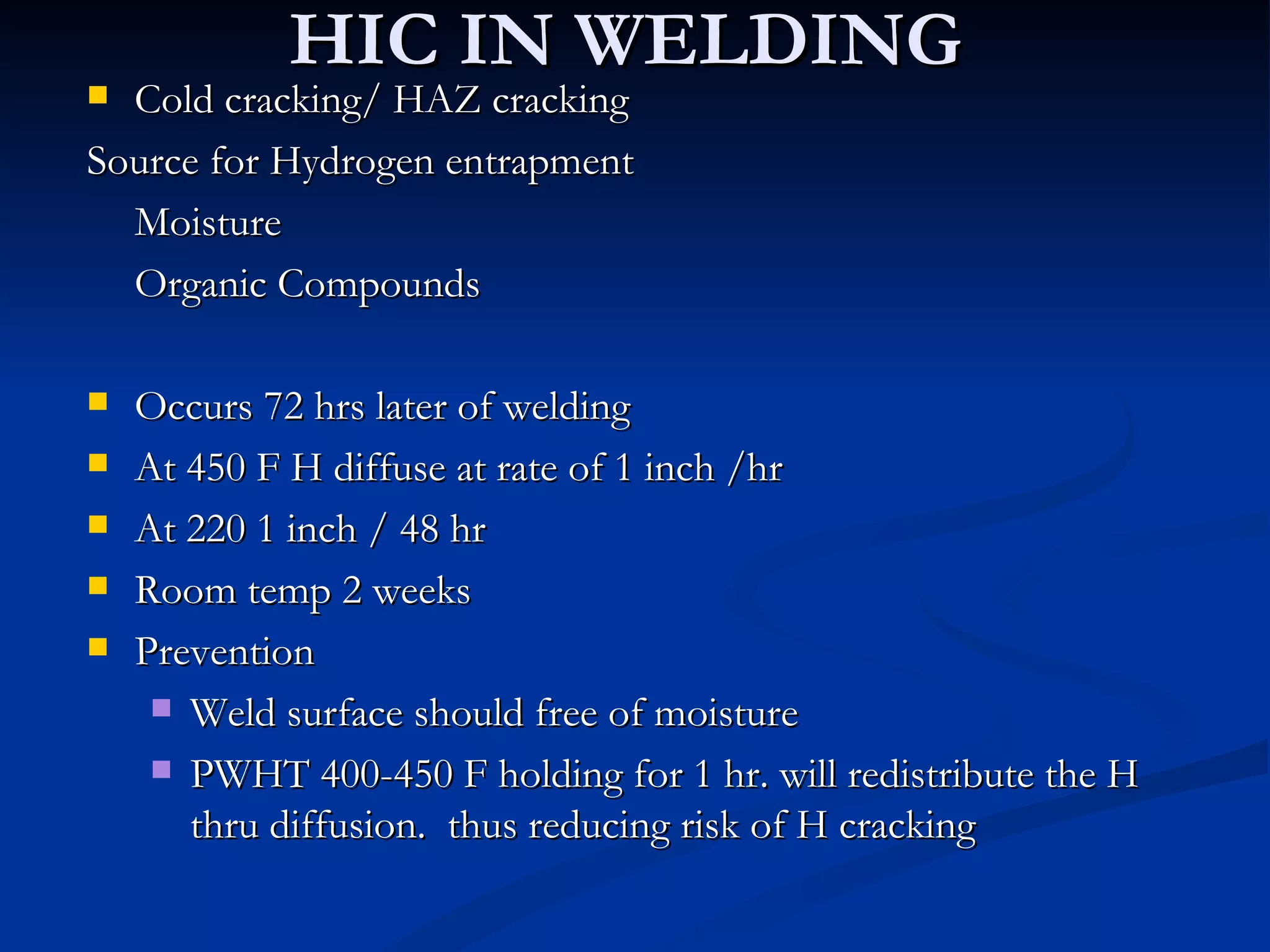 Hydrogen Induced Cracking | PPT