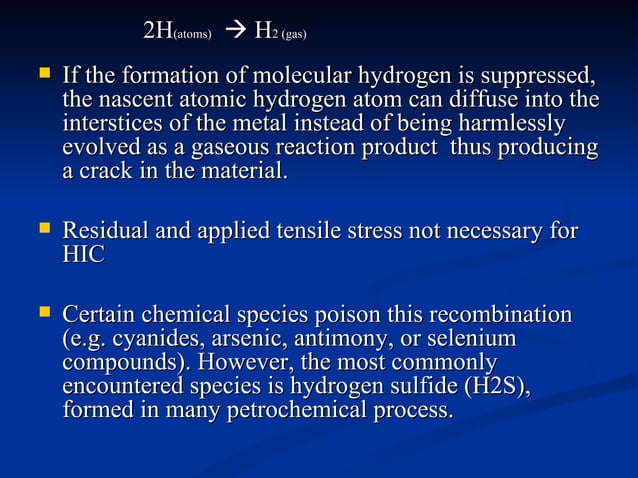 Hydrogen Induced Cracking | PPT