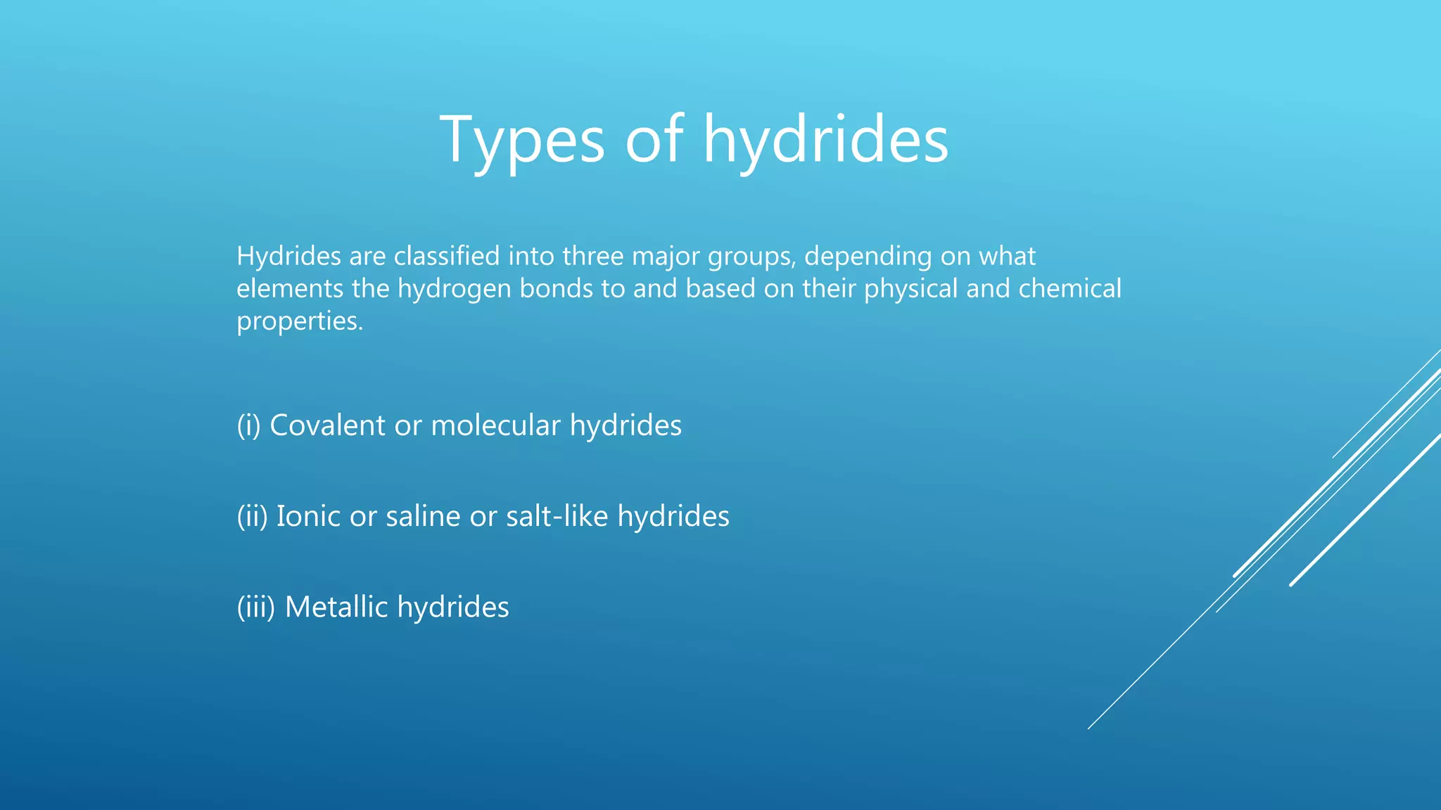 Hydrides and its classification #MCQ | PPTX