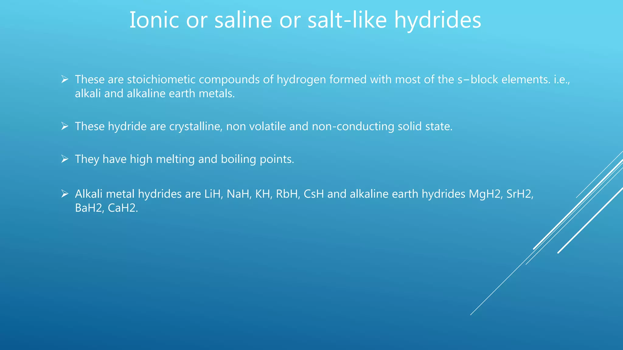 Hydrides and its classification #MCQ | PPTX