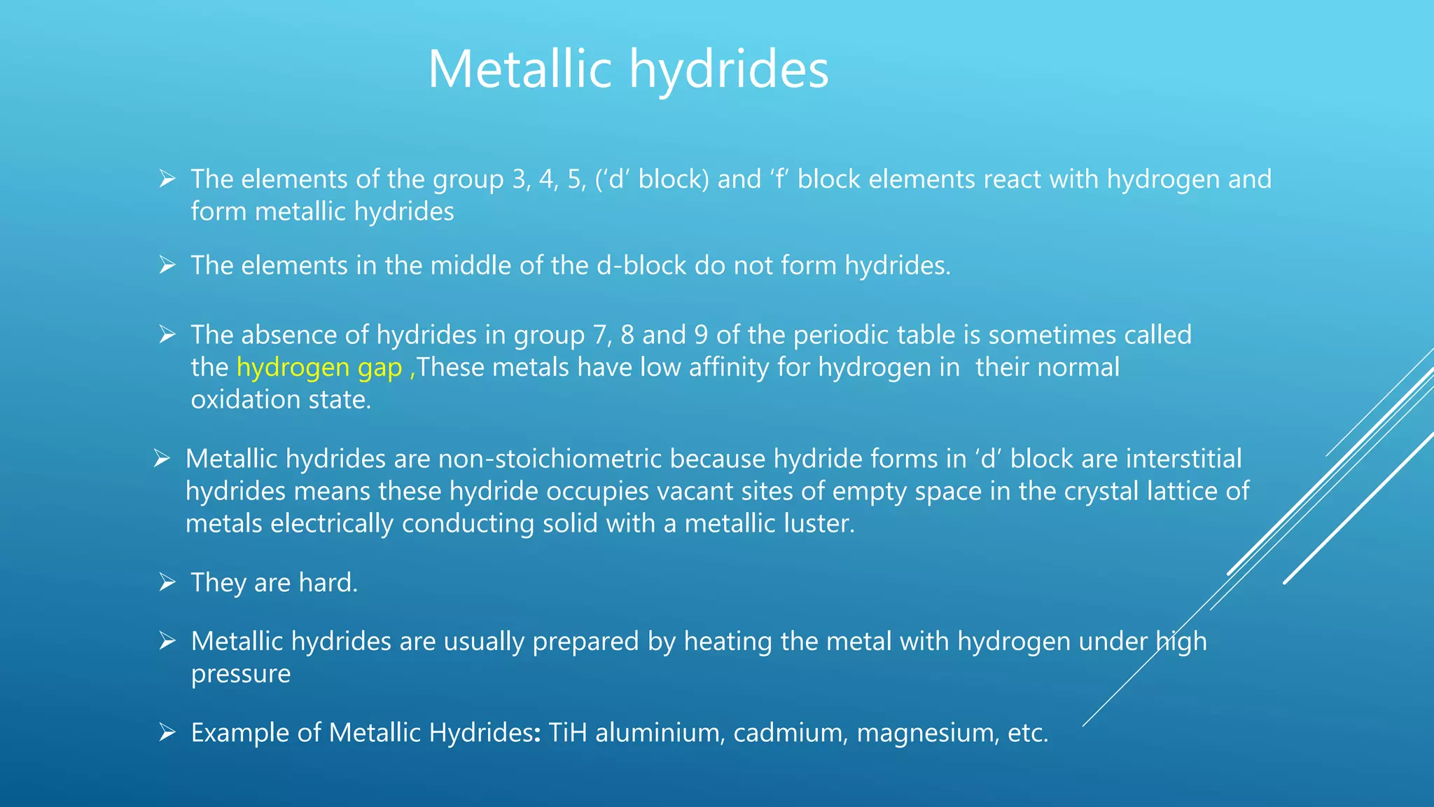 Hydrides and its classification #MCQ | PPTX
