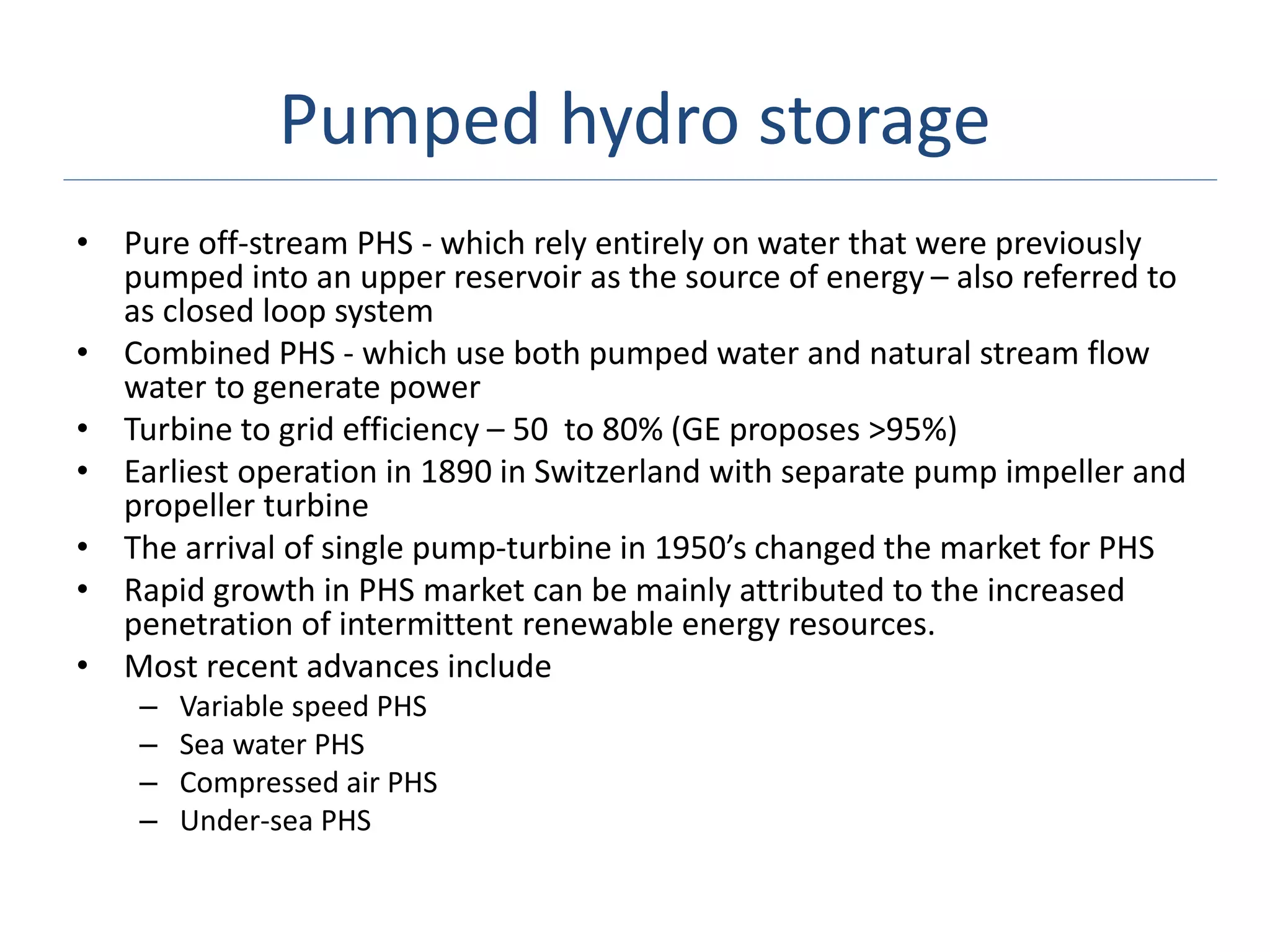 Pumped hydro storage | PPTX