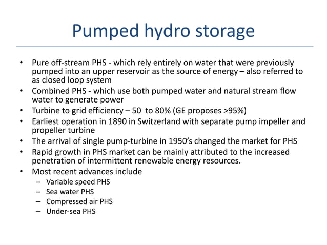Pumped hydro storage | PPTX