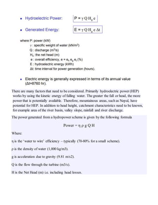 Hydro power plant | DOCX