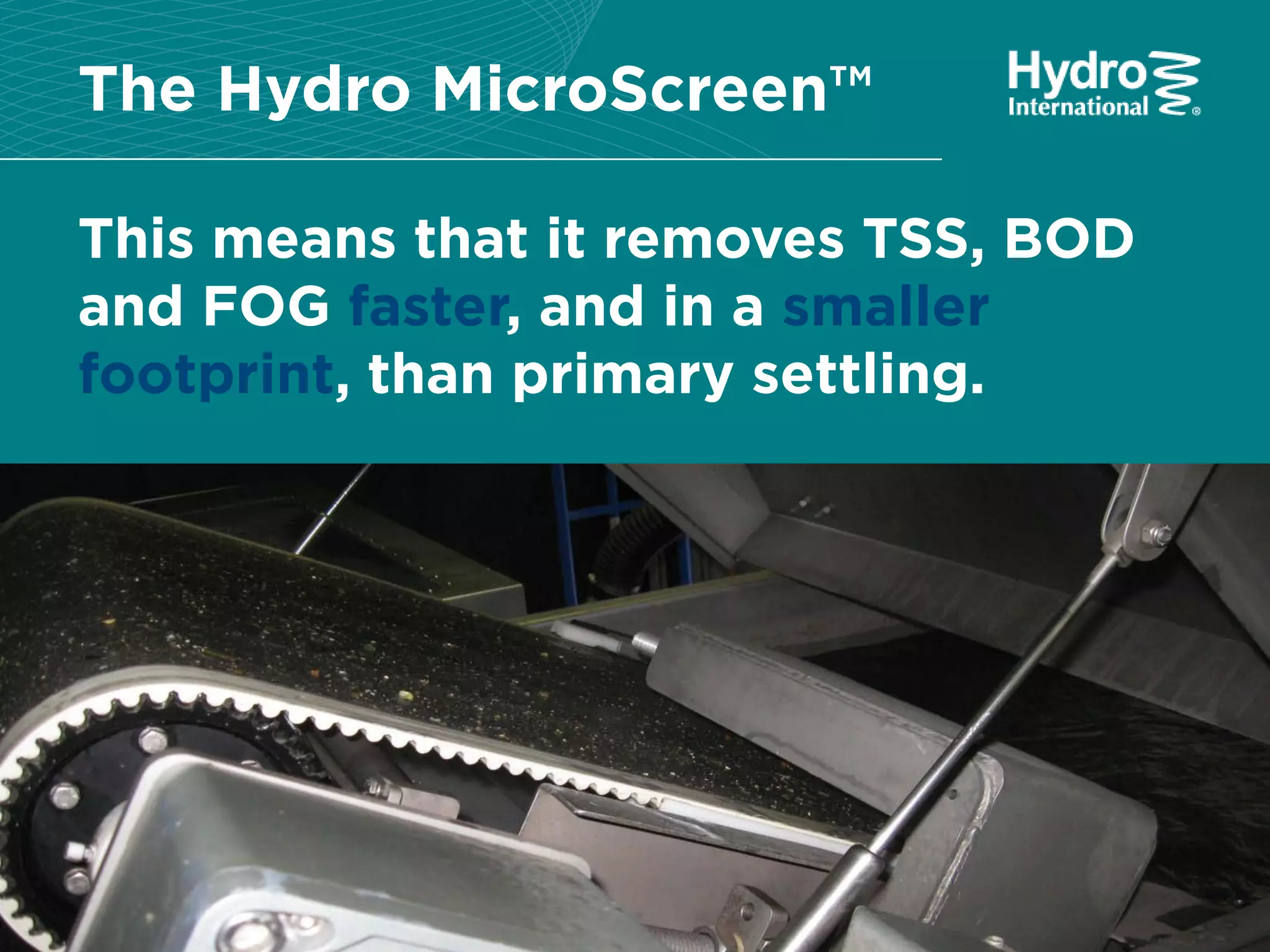 Hydro MicroScreen™ vs Primary Settling Tanks | PDF