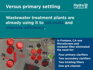 Hydro MicroScreen™ vs Primary Settling Tanks | PDF