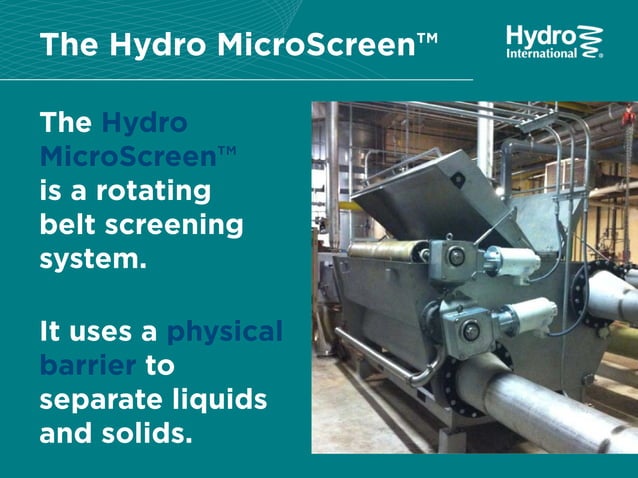 Hydro MicroScreen™ vs Primary Settling Tanks | PDF