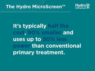 Hydro MicroScreen™ vs Primary Settling Tanks | PDF