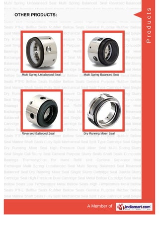 Hydro - Serve Technologies, Mumbai, Mechanical Seals | PDF