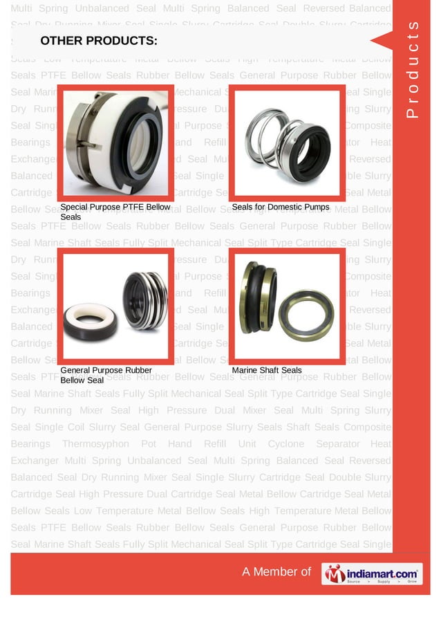 Hydro - Serve Technologies, Mumbai, Mechanical Seals | PDF