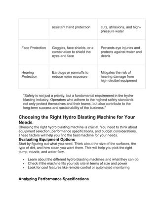 Hydro Blasting Machine: Ultimate Cleaning Power | DOCX