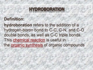 Hydroboration | PPTX