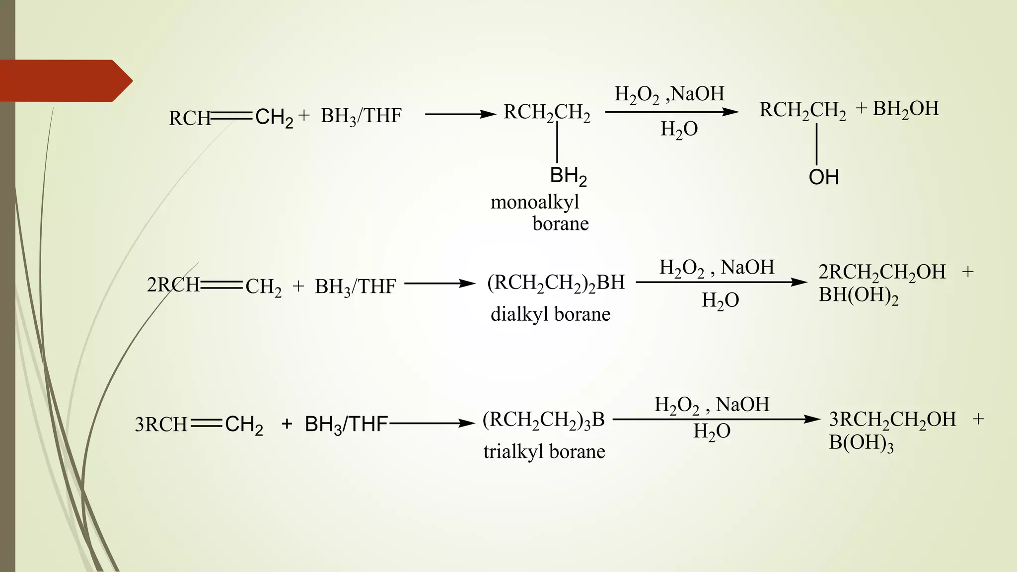 Hydroboration of alkenes and it's mechanisms | PPTX