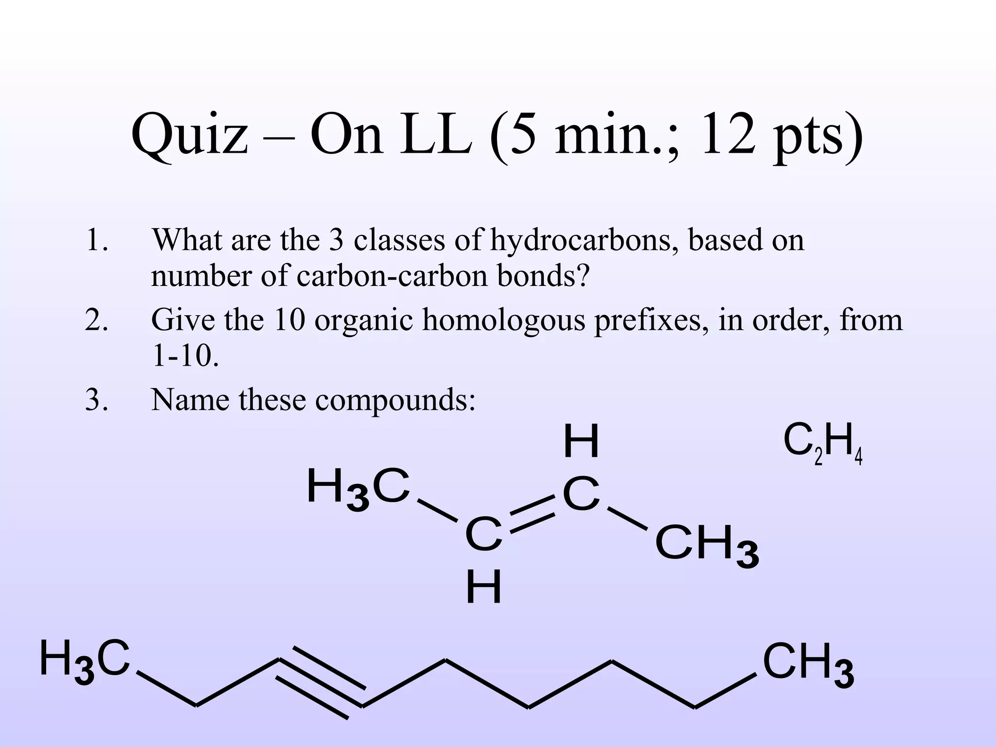 Hydrocarbon nomenclature | PPT