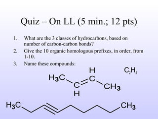 Hydrocarbon nomenclature | PPT