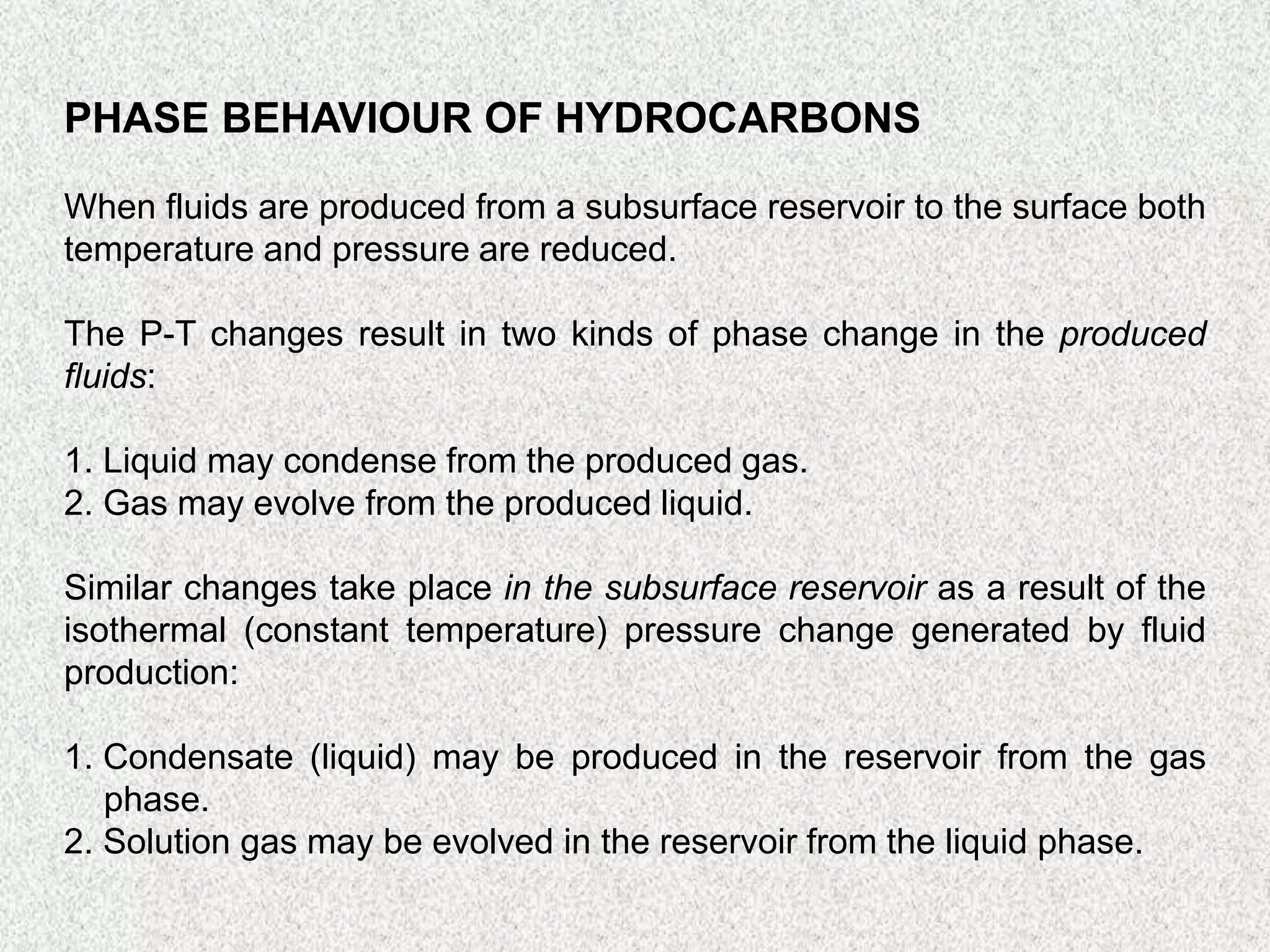 Hydrocarbon Phase Behaviour | PPTX