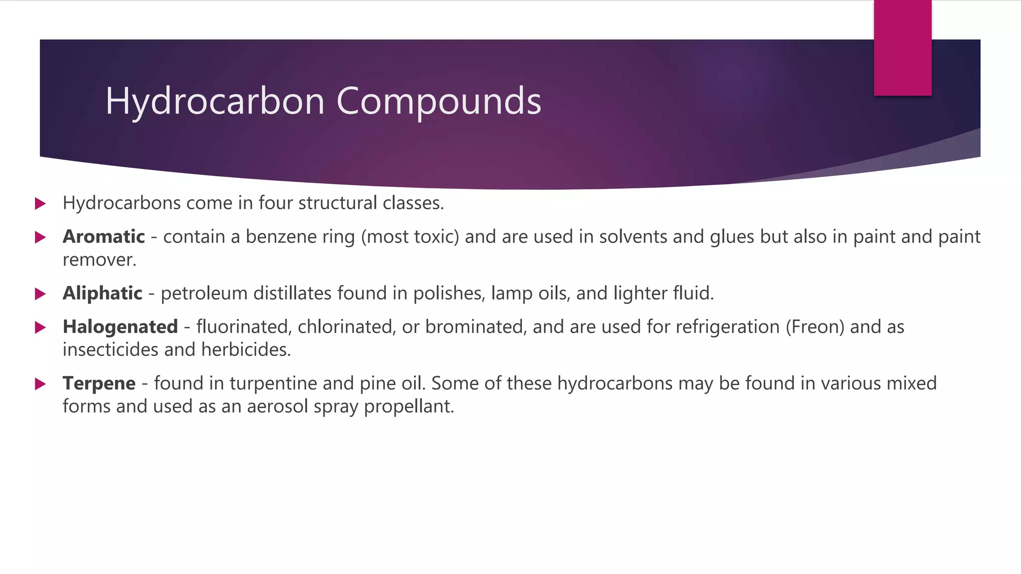 Hydrocarbon poisoning | PPTX
